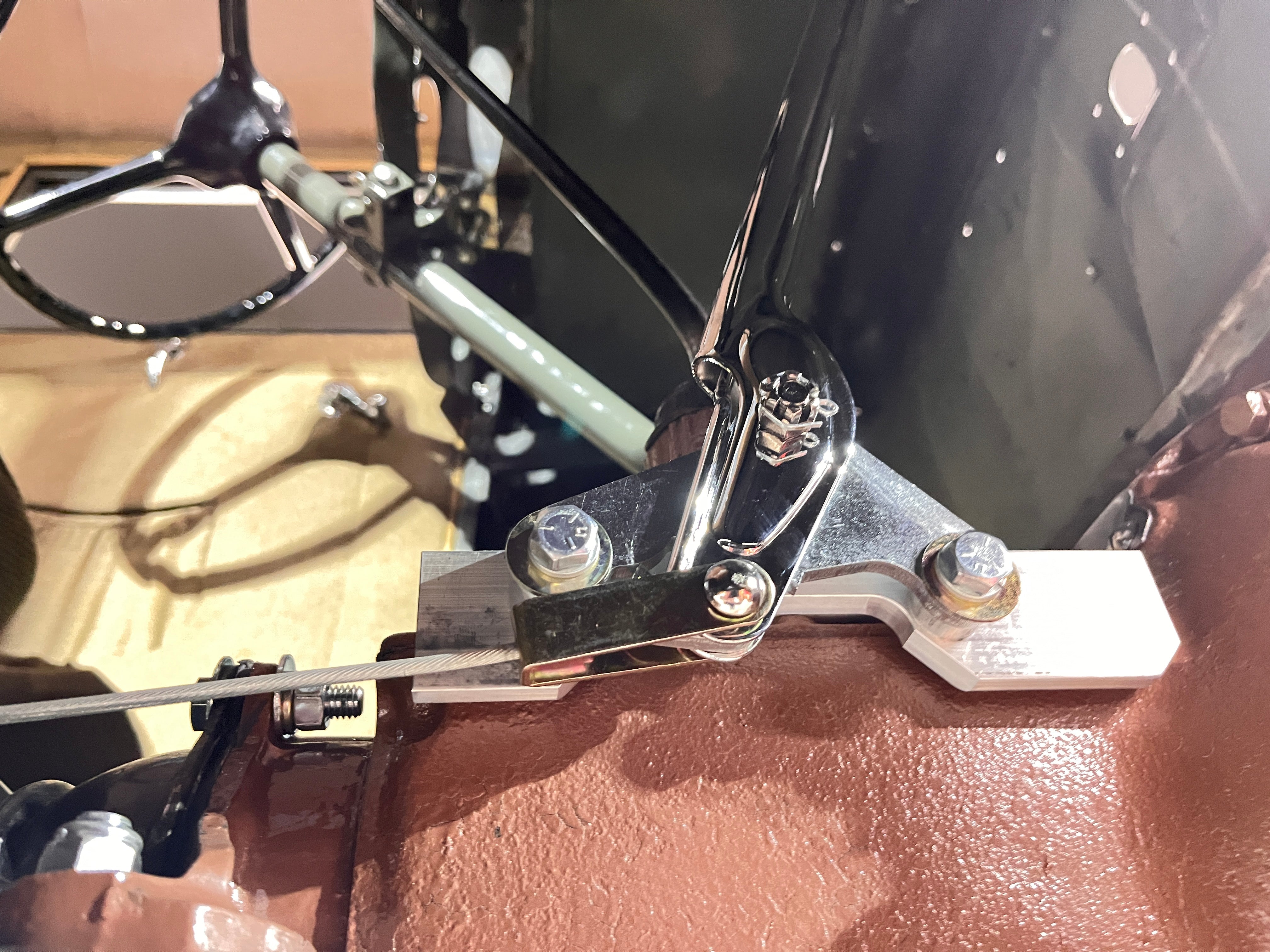 AV8 Emergency Brake Cable Kit No Handle Mount - Model A to V8 Conversi ...