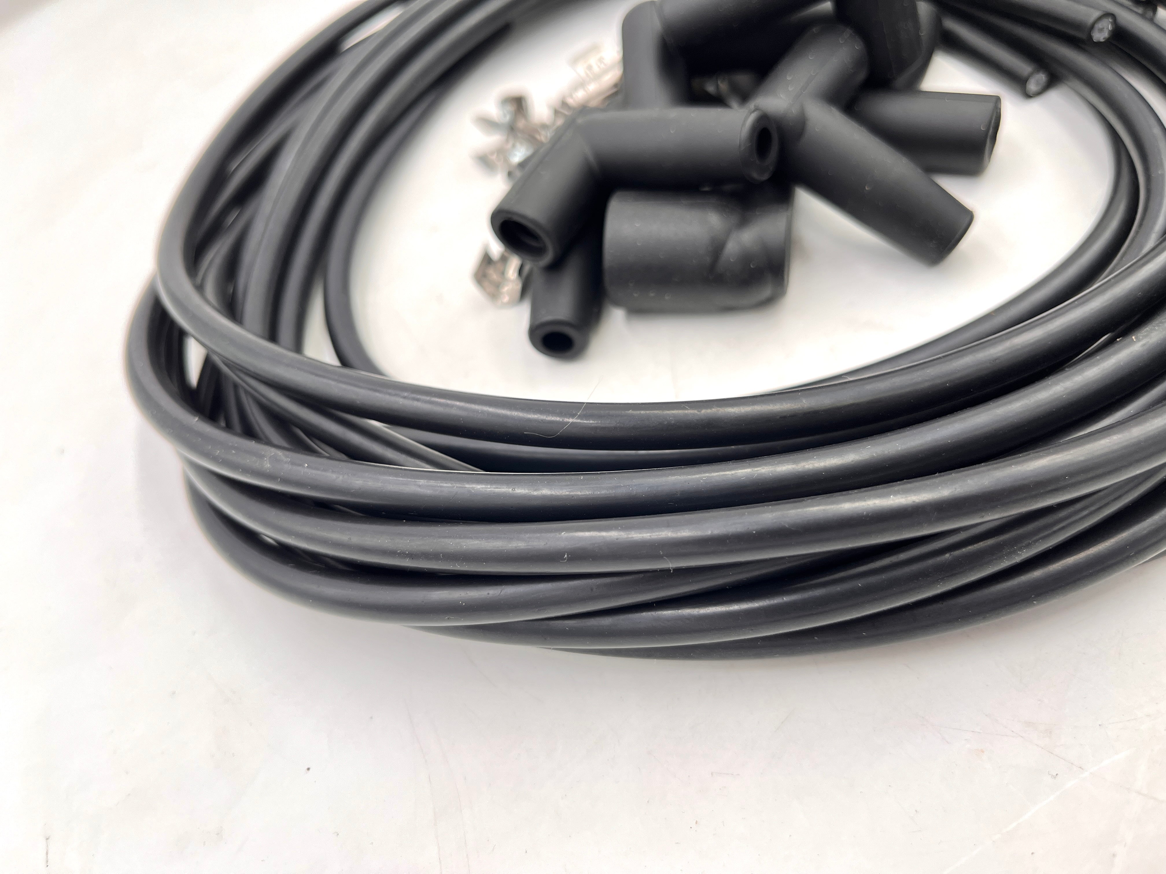 FLATHEAD FORD V8 7MM SILICONE SUPPRESSION CORE SPARK PLUG WIRE SET - S ...