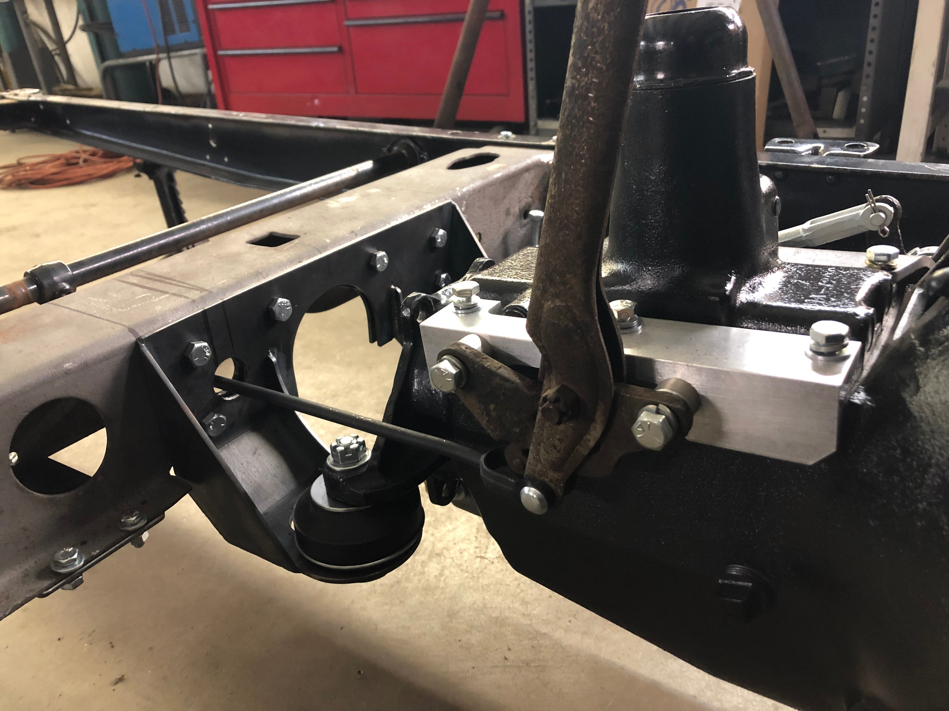 AV8 Emergency Brake Bracket - Model A to Flathead V8 3 Speed Transmiss ...