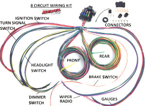 12 Volt 8 Circuit Wire Harness – Millworks Hot Rod