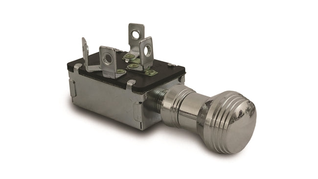 2 Position Headlight Switch - Art Deco Style Polished – Millworks Hot Rod